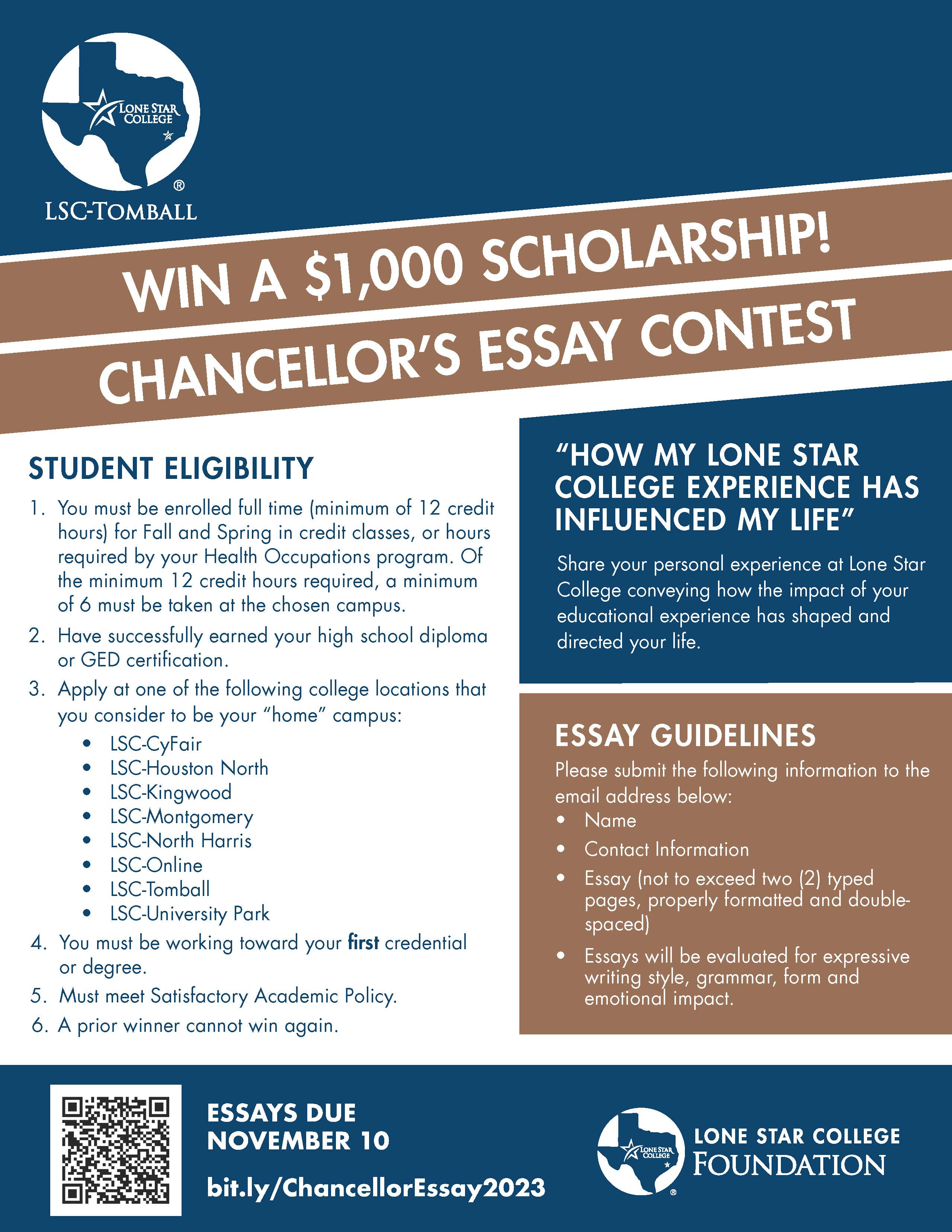 Chancellor's Essay Contest 2023