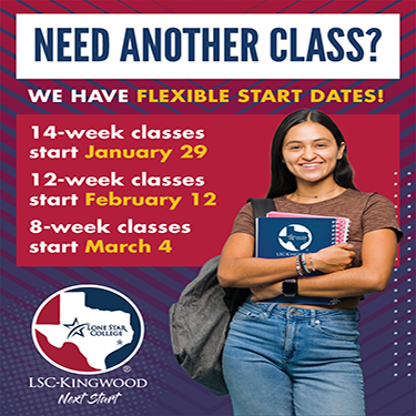 Next Start at LSC-Kingwood