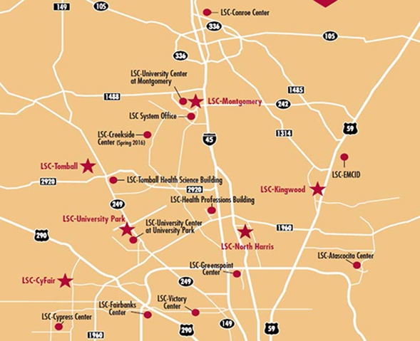 Lonestar University Park Campus Map - United States Map